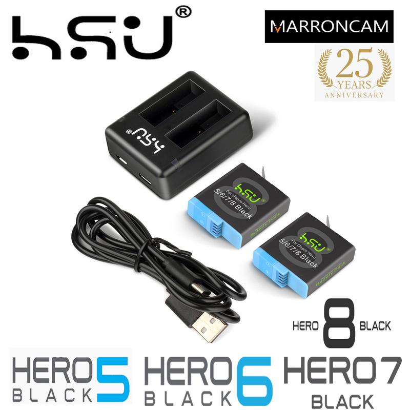 HSU RECHARGEABLE BATTERY FOR GOPRO HERO 8 / 7/ 6 / 5 / 2018 BLACK ...