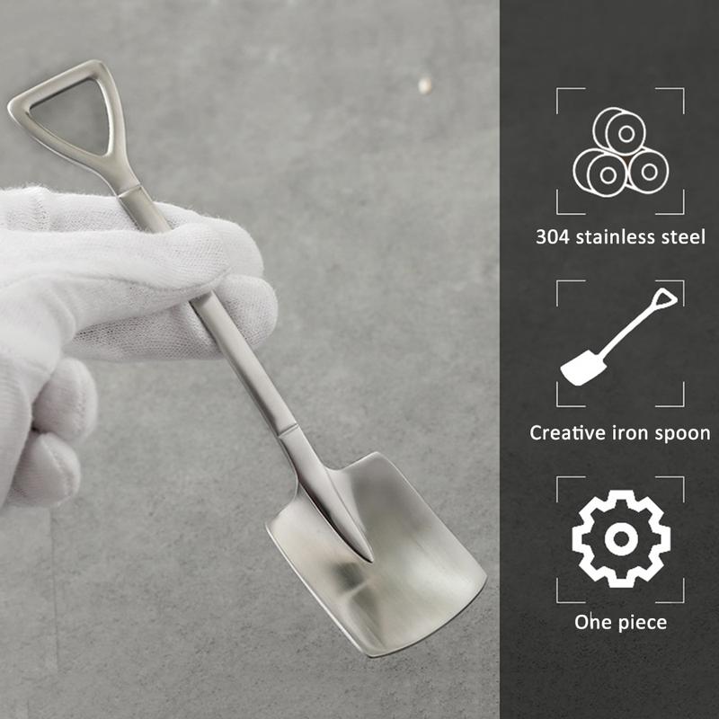 304 stainless steel iron shovel spoon coffee spoon engineering - TikTok ...