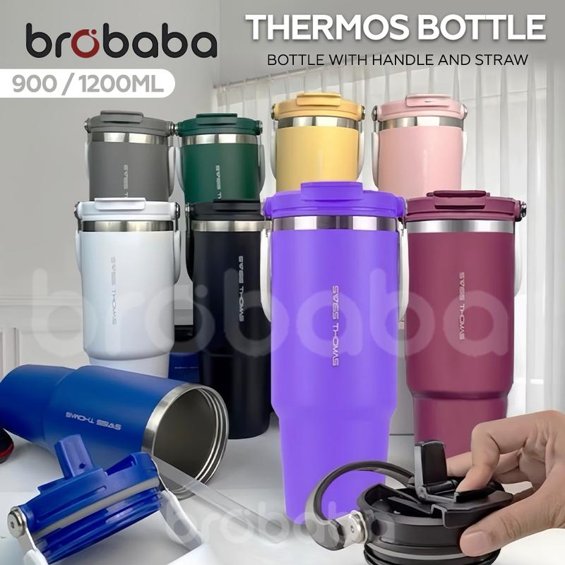 Brobaba 900ML Botol Air Stainless Steel Thermos Bottle Tumbler - TikTok ...