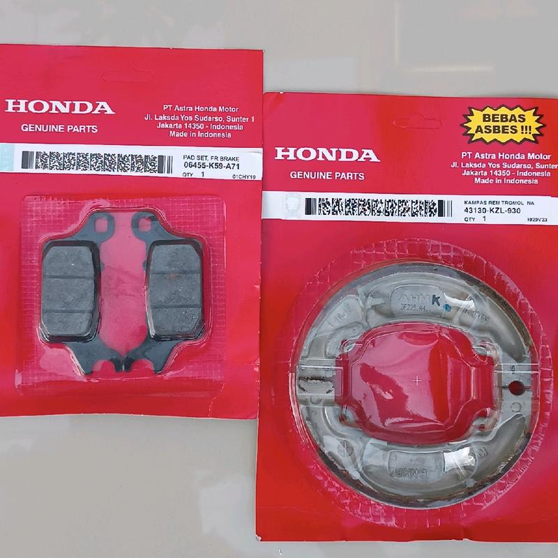 HONDA Genuine Parts | Honda click Brake shoe and Brake pad for - TikTok ...