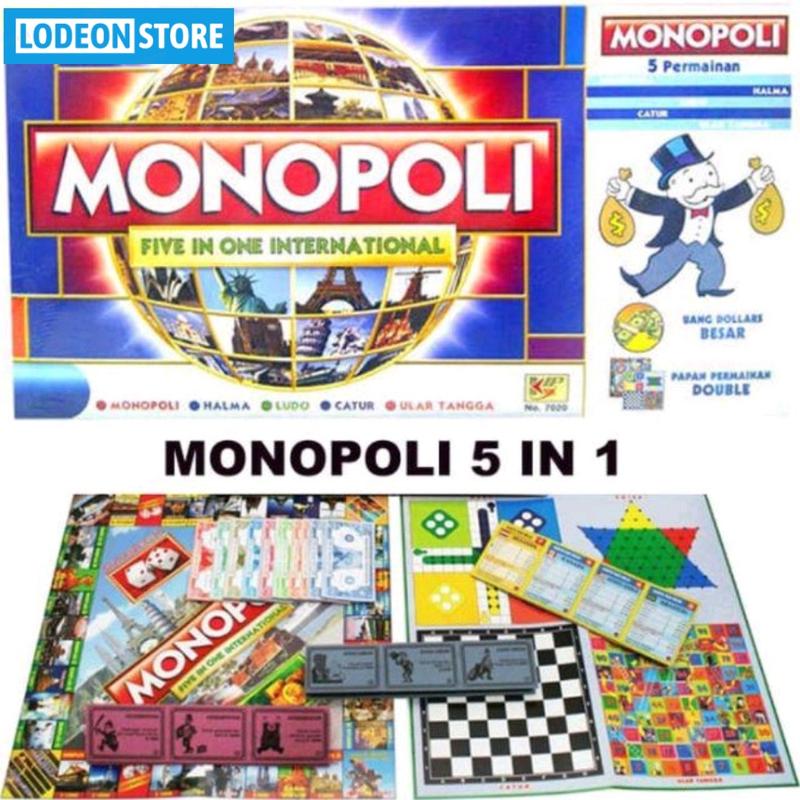 Monopoly 5 in 1 - Monopoli Ludo Ular Tangga Catur Halma - Papan - Shop ...
