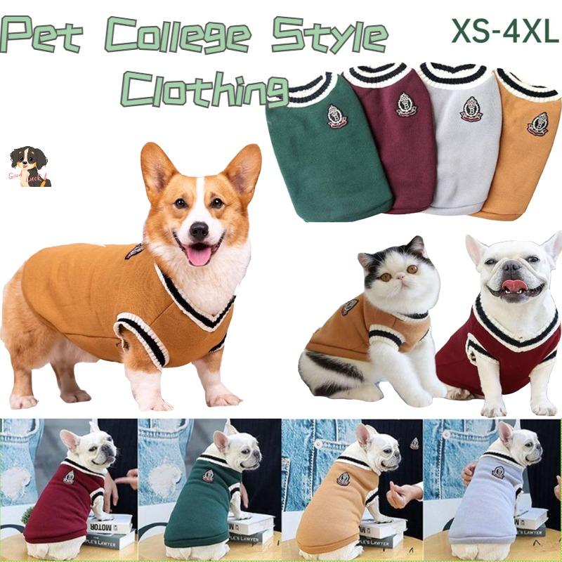 Pet College Style Clothing V-neck Striped Vest Soft and Breathable ...