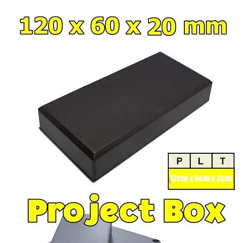Jual Box Plastik SLIM / Kotak Plastik Hitam 12 X 6 X 2 Cm Box Casing ...