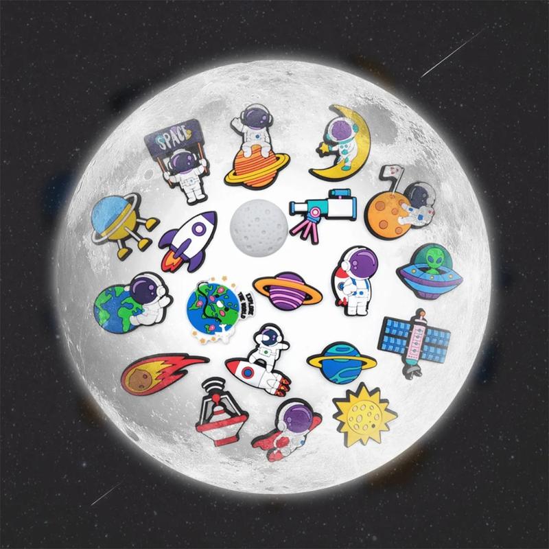 Cute jibbitz for Cartoon Astronaut satellit crgcs Earth Jibbitz ...