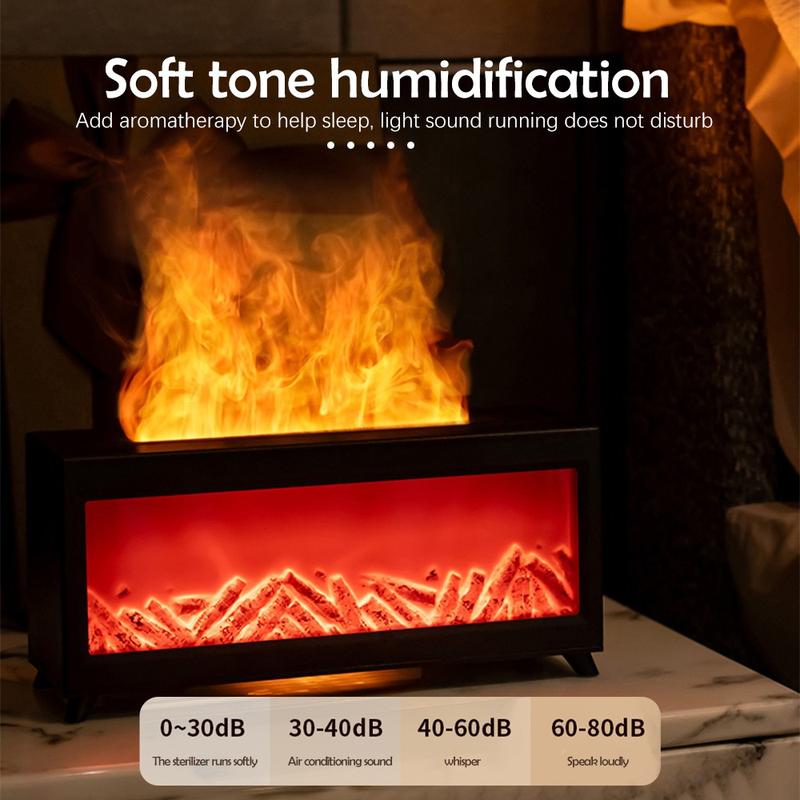 Fireplace Night Lights Diffuser Fireplace Humidifier RGB Colourful ...