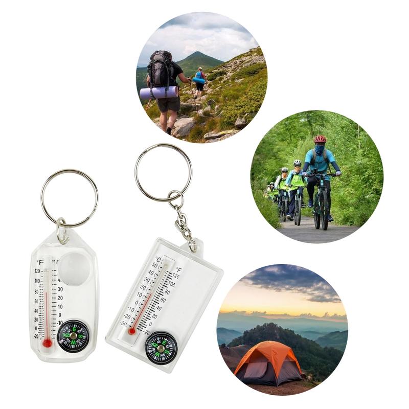 Pocket Survival Device Mini Keychain Multifunction Camping Compasses ...
