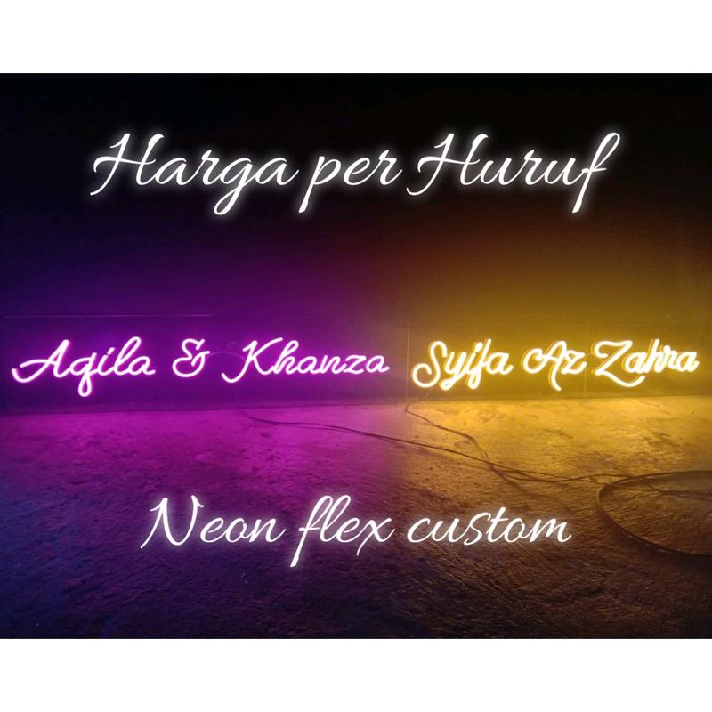 Neon flex custom tulisan menyala - HARGA PER HURUF - lampu hias - Shop ...