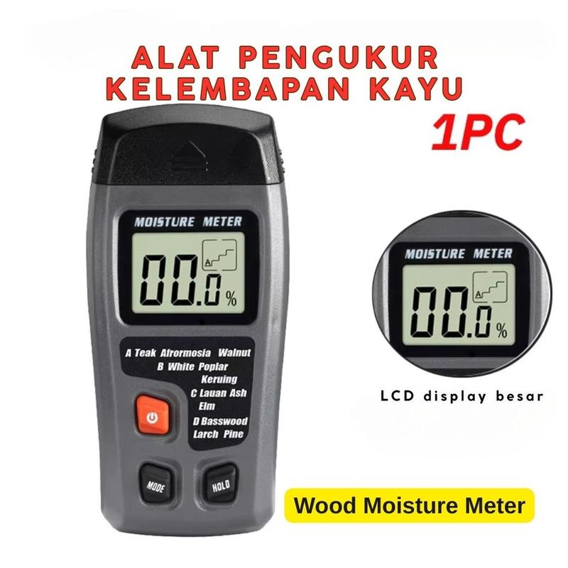 Wood Moisture Meter Dinding Kayu Pengukur Kadar Air Kertas Paper ...