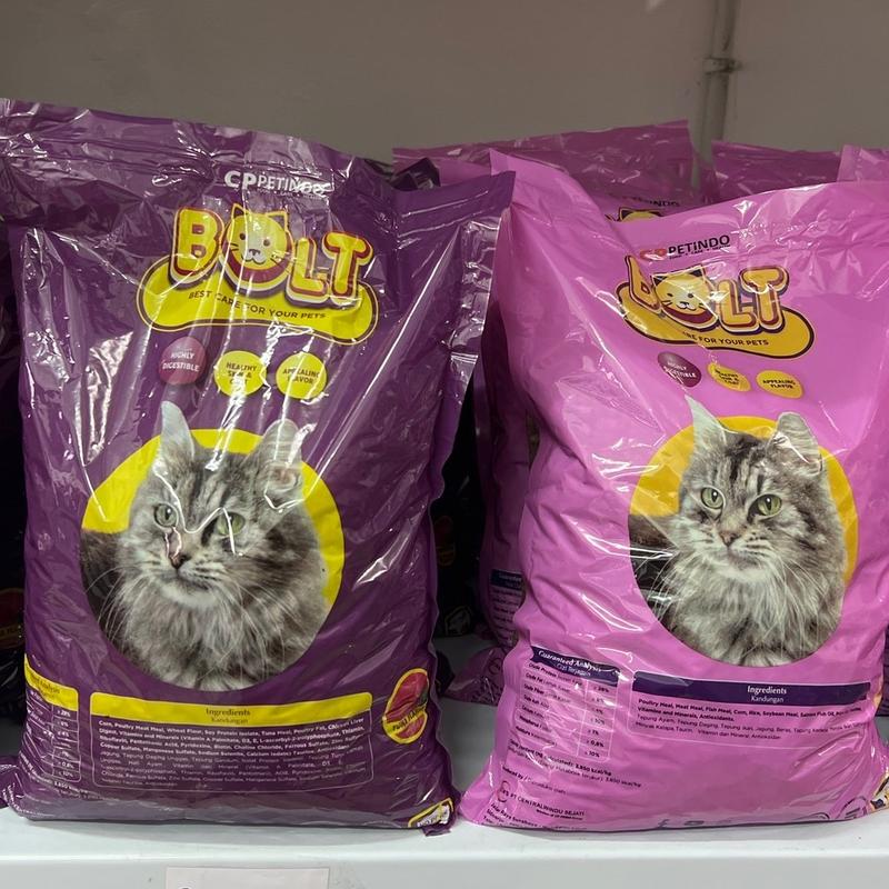Bolt Cat Food pink 1kg, Ungu 800gr - Shop | Tokopedia