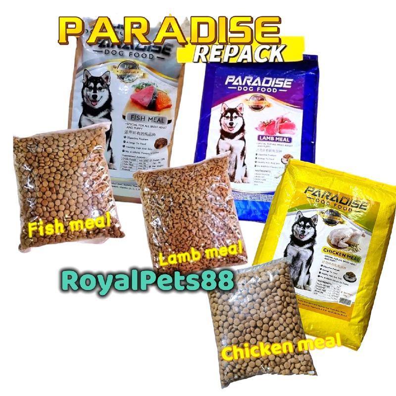 PARADISE DOG FOOD REPACK 1KG FOR ALL BREED ADULT AND PUPPY/FISH ...