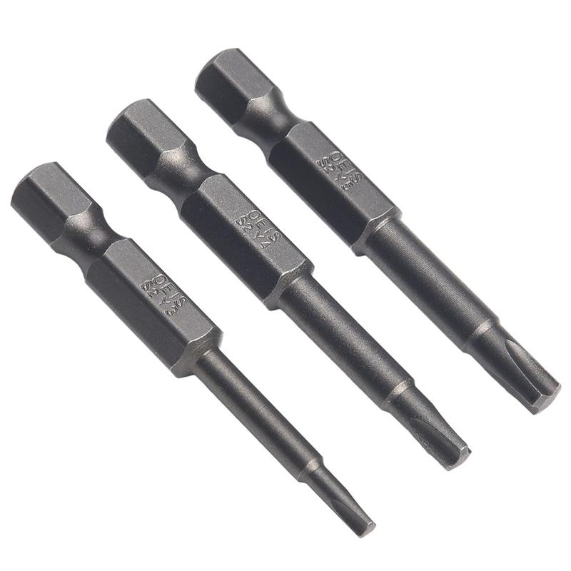 3pcs 50mm Y3 Y4 Y5 Tip Head Screwdriver Bits Set Hex Shank Magnetic ...