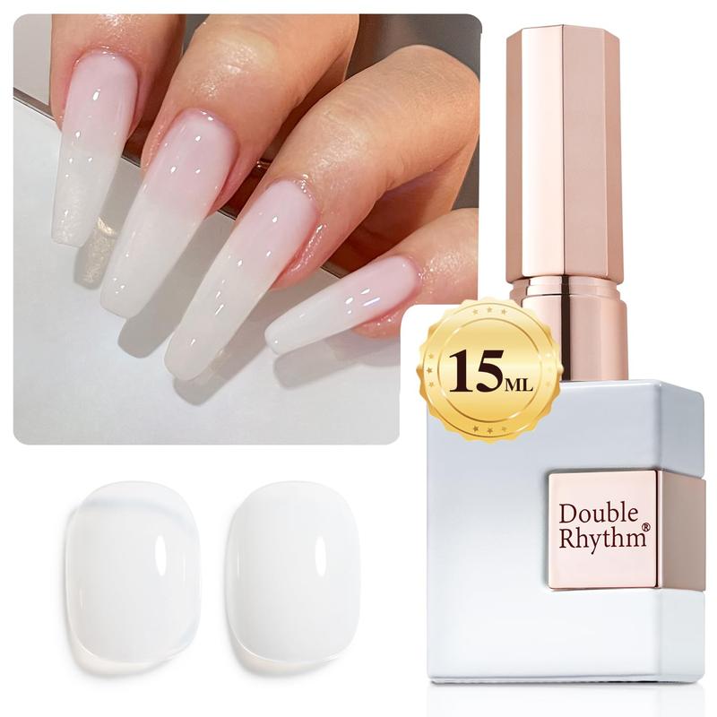 Milky White Gel Polish Sheer Nail Polish 15ML - Glossy Manicure, Same ...