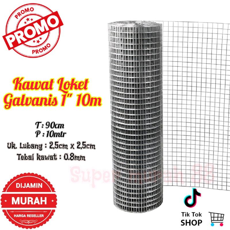 Kawat Loket Galvanized Galvanis 1" 1 inchi Satu Inch 2.5cm x - Shop ...