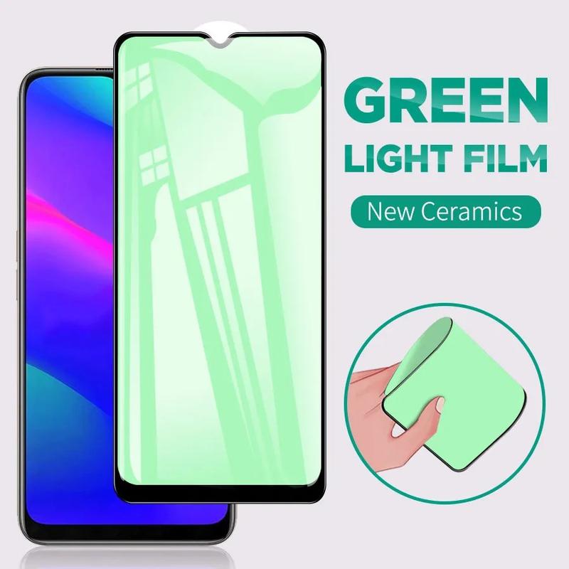 Ceramic Screen Protector Anti-Gores Green Light untuk Phone Model ...