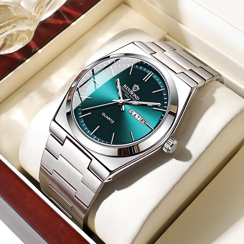 Jam Tangan Kuarza Lelaki, Fesyen, Gancu Keluli Tahan Karat, Gaya ...