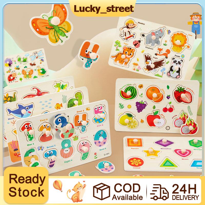 Wooden Peg Puzzles Kids Educational Preschool Peg Puzzle Toy - TikTok ...