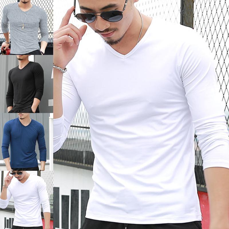 HN - Kemeja-T lengan panjang lelaki, Slim Fit, tahan mengecut, - TikTok ...