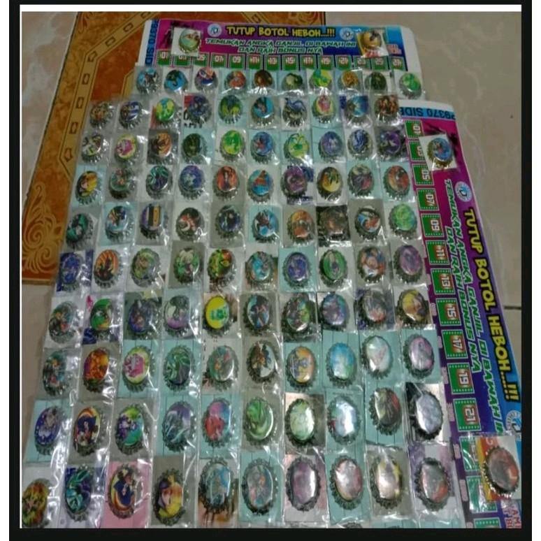 Mainan tutup botol berhadiah paket 4lembar - Shop | Tokopedia