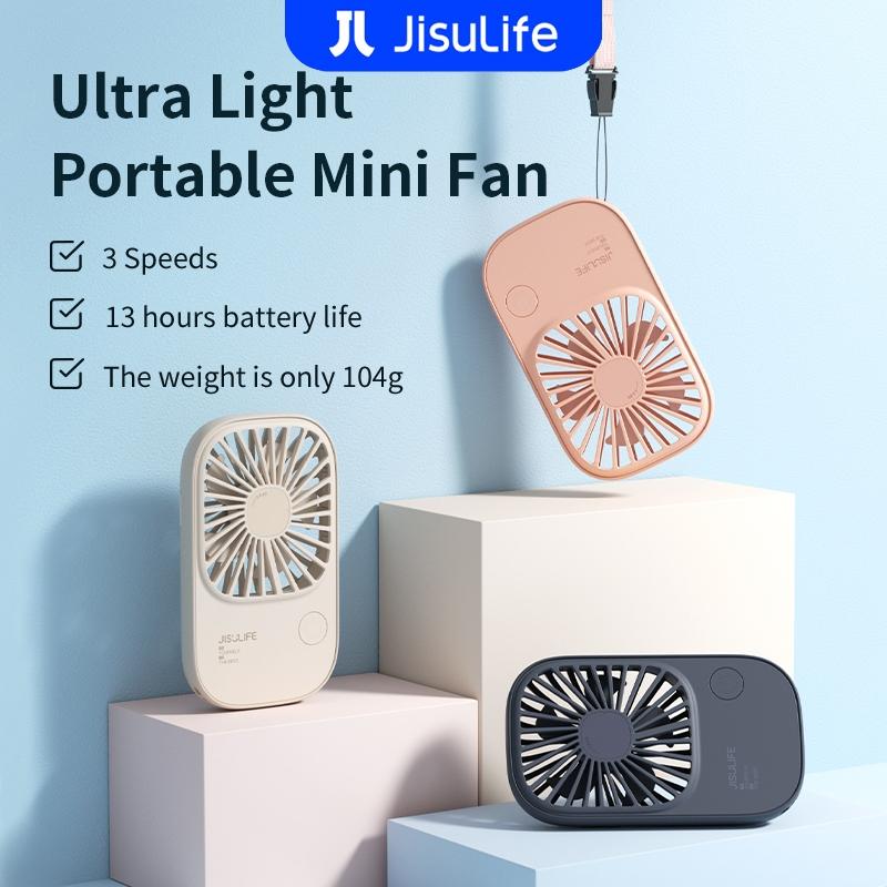 JISULIFE Kipas Mini Portable Fan Rechargable Mini Fan 2000 mAh - TikTok ...