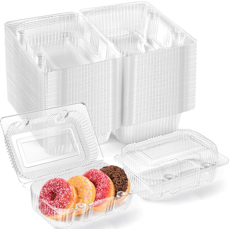 40 Pack Clear Hinged Plastic Containers, Sturdy To Go Clamshell Food ...