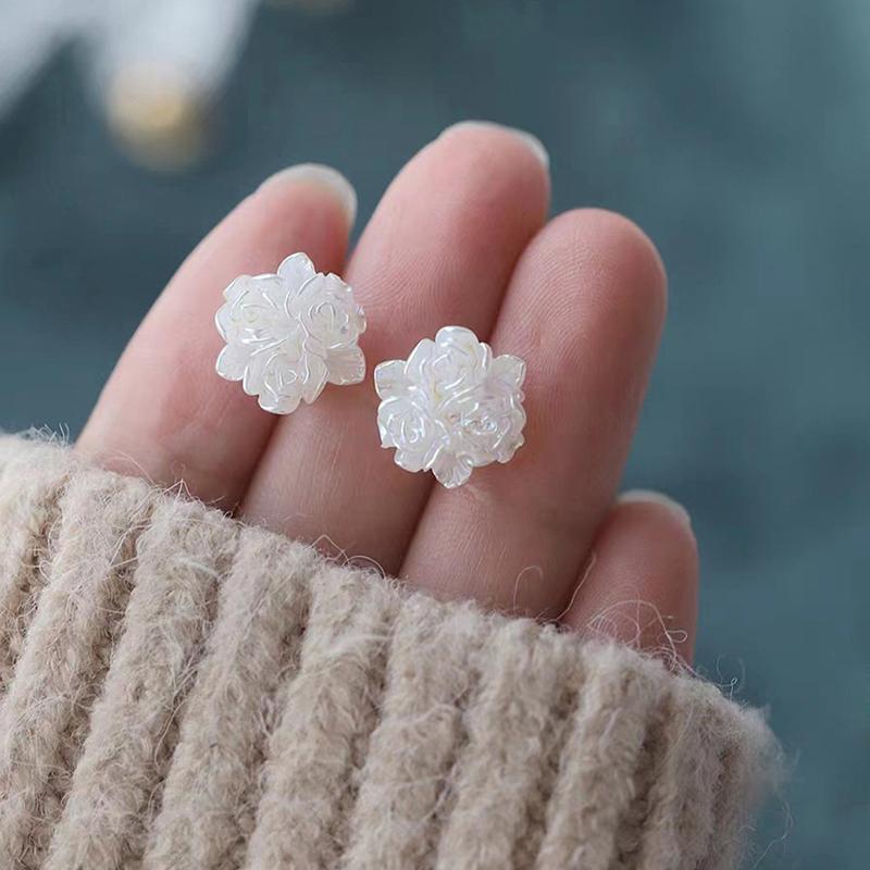 Anting-anting Stud Bunga, Untuk Wanita, Gaya Mewah, Sesuai untuk ...