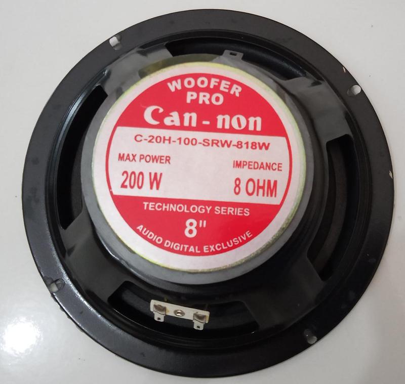 Speaker Woofer 8 Inch Cannon 818 W C20H 100 SRW 818W Cannon 8 Inch ...