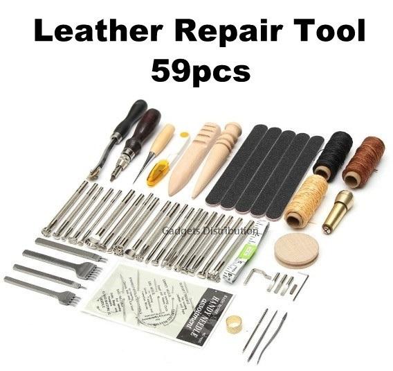 59pcs DIY Leather Hand Sewing Stitching Craft Repair Tool Tools ...