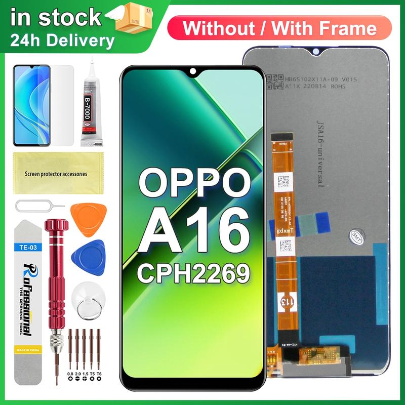 Digitizer Skrin Sentuh Paparan, OPPO A16 CPH2269 / A16S CPH2271 ...
