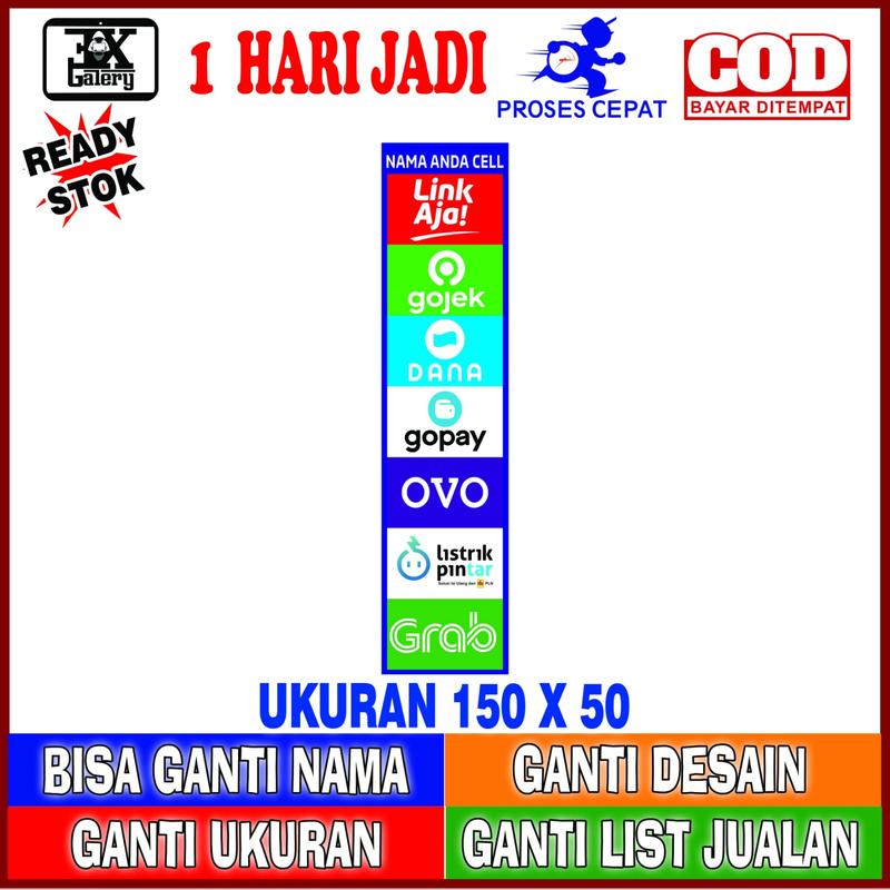 (TERMURAH) SPANDUK BANNER KONTER, TOP UP GAME, SPANDUK GAME, BANNER ...