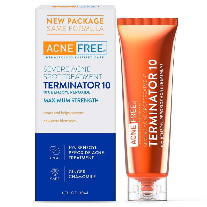 Terminator 10 Acne Spot Treatment with Benzoyl Peroxide 10% Maximum ...