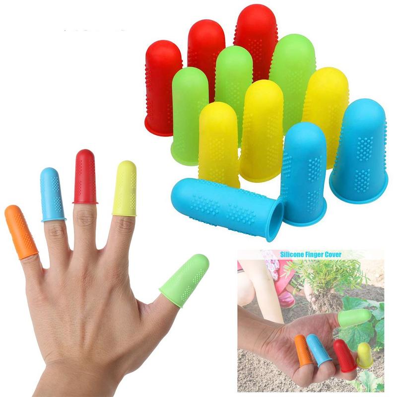 5pcs Needlework Thimble Sewing Silicone Finger Cover Guard Caps ...