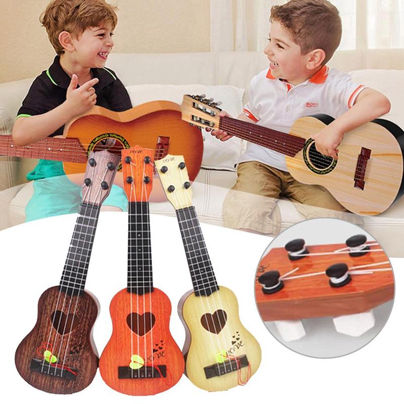 Gitar ukulele mainan mini untuk kanak-kanak, 4 tali, gitar ukulele ...