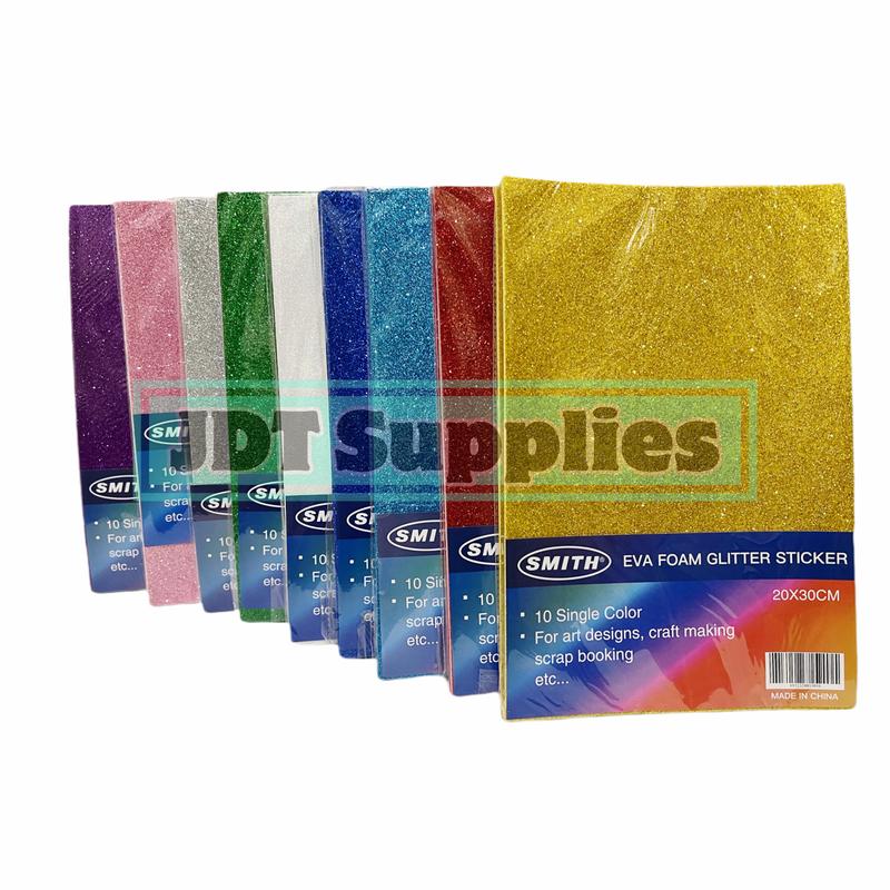 SMITH Glitter Foam Sticker Paper [10 Sheets] [20x30cm] - TikTok Shop ...