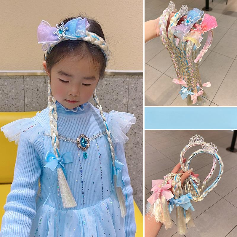 New princess wig with rhinestone crown headband, gold thread - TikTok ...