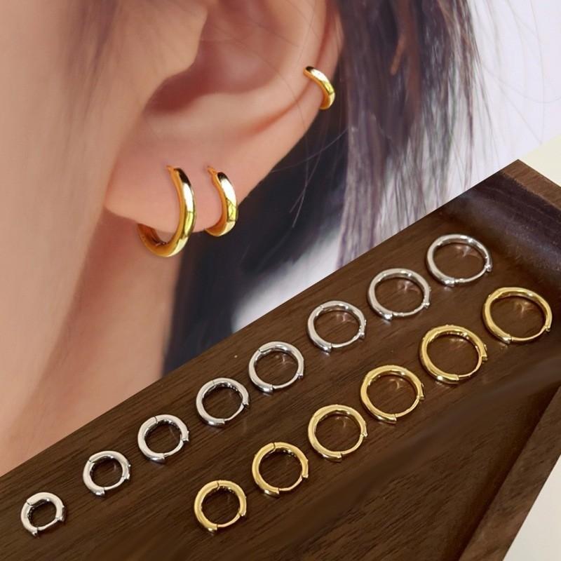Simple Earrings Fashion Simple round Earring Ear Clip Korean - TikTok ...