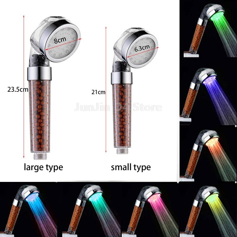 7 Colors Shower Head Bath Morden LED RGB Light Bathroom Fixtures ...