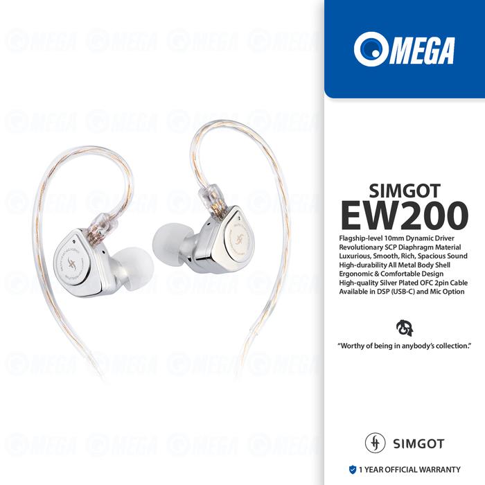 Promo SIMGOT EW200 10mm SCP Diaphragm Dynamic Driver 2pin Hi-Res In-ear ...