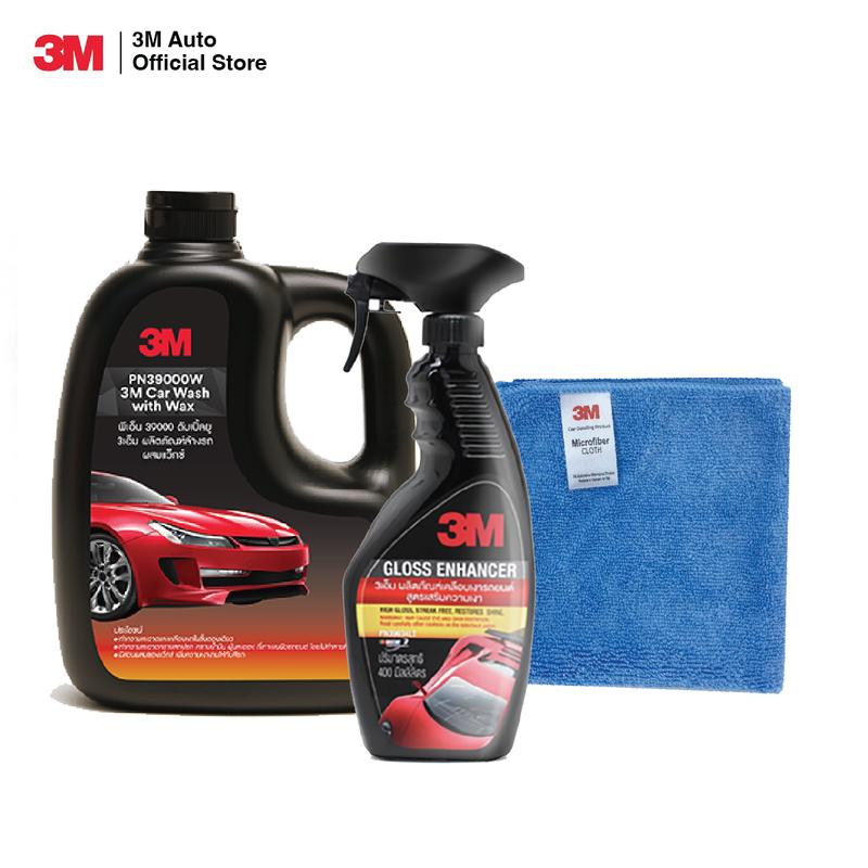 3M แชมพูล้างรถสูตรผสมแวกซ์ 2in1 1000ml. + เคลือบเงาสูตรเสริมความเงา ...