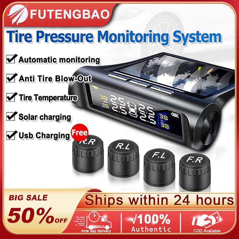Wireless TPMS Tire Pressure Monitoring System Solar Car Tire - TikTok ...
