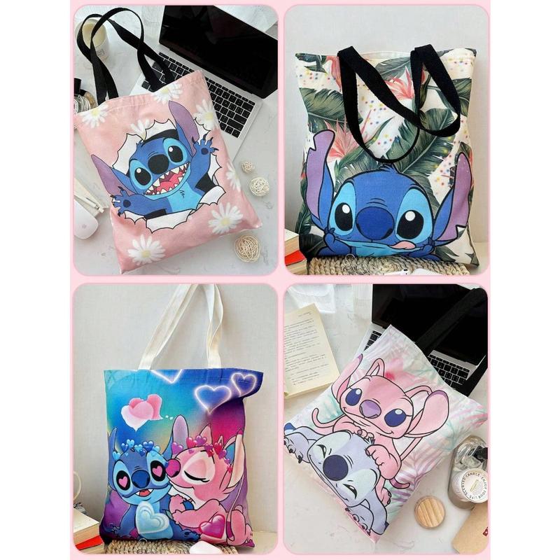 Beg Kanvas, Rekaan Kartun Sanrio Stitch, Kapasiti Besar, Sesuai ...