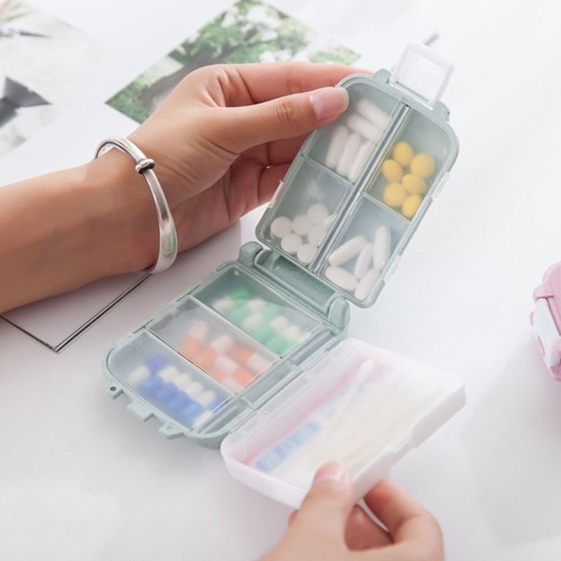 3-Layer Degradable Portable Mini Pill Boxes Travel Sealed Wheat ...