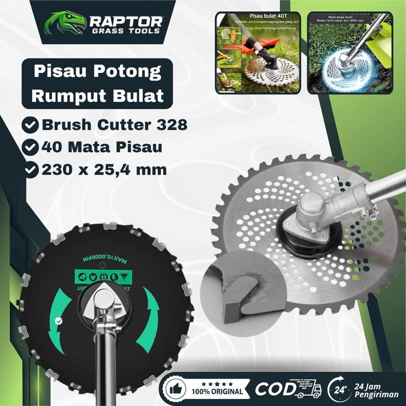 RAPTORGT Mesin Potong Rumput Bulat Gerigi 20T & 40TSaw Disc Mata Pisau ...