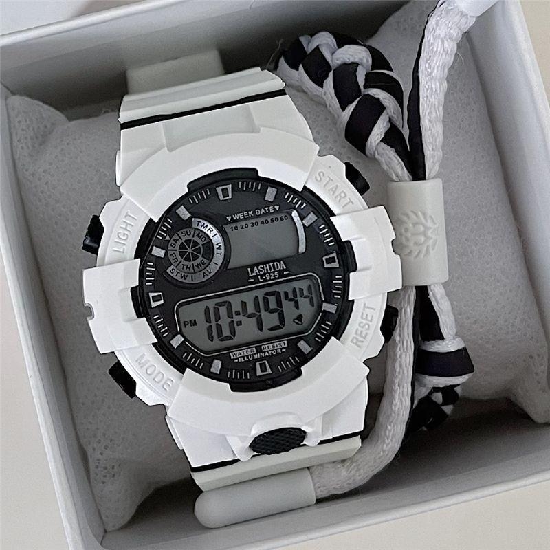 Jam Tangan Elektronik, Paparan Digital, Putih, Sesuai untuk Belia, - TikTok Shop Malaysia