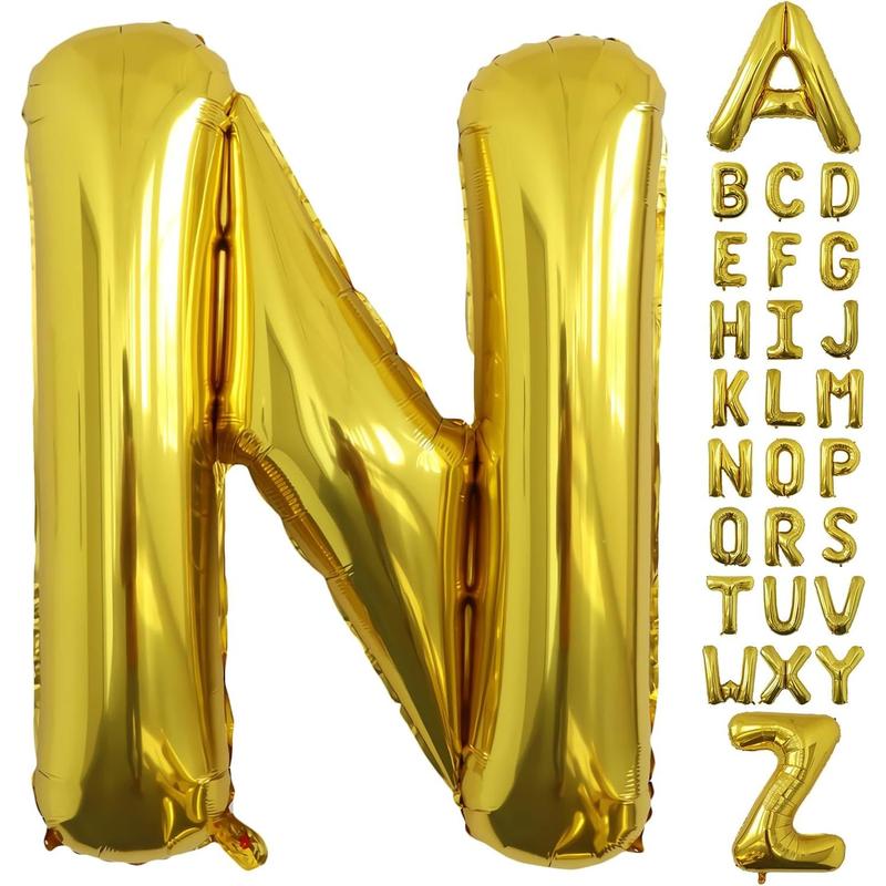 "40" Inch Large Letter Balloons, Big Size Helium Mylar Foil Party ...