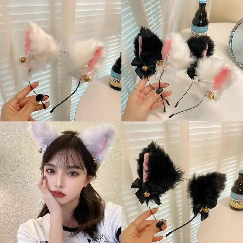 Cute Plush Cat Ears Headband New Cat Rabbit Ears Fox Animal Ears ...