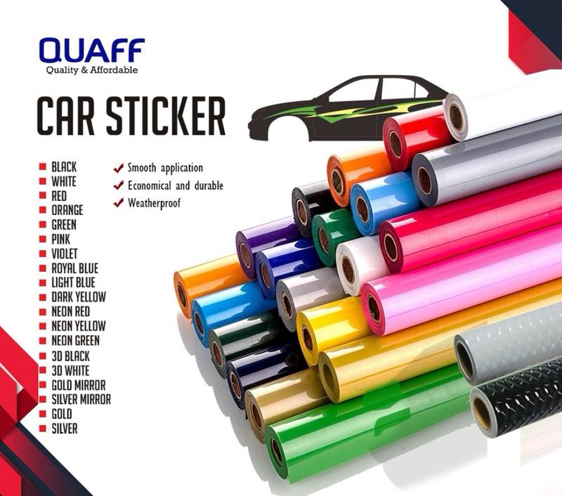QUAFF Car Sticker Adhesive Vinyl Sticker for in/outdoor.windows,car ...