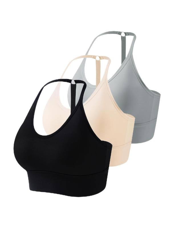 Women's Solid Adjustable Strap Lingerie Top, Casual Comfortable ...