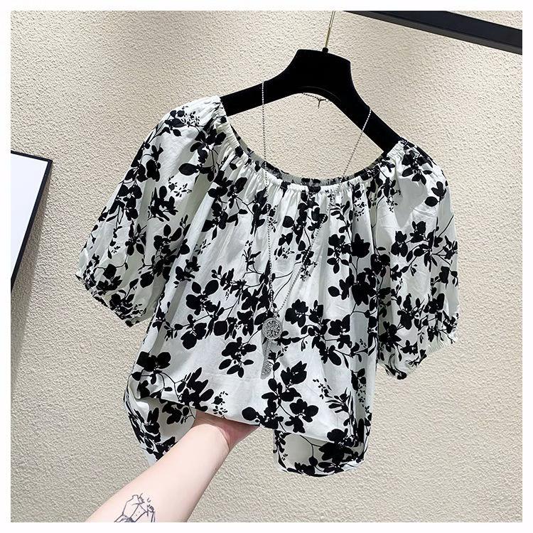 Baju Bahu Luar untuk Wanita, Rekaan Bunga, Kemeja Sifon Lengan - TikTok ...