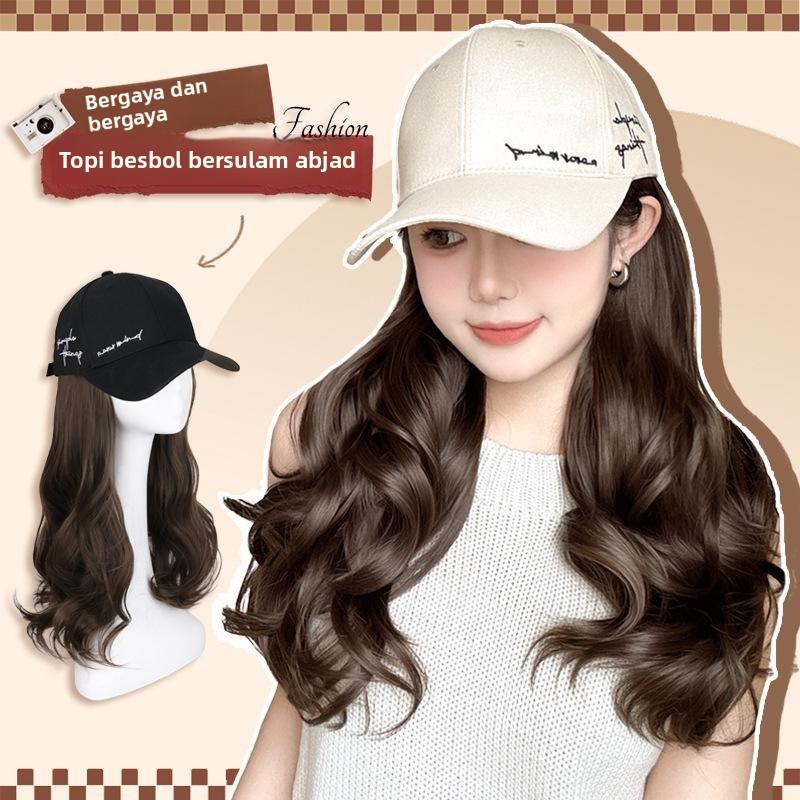 Kombo Topi Rambut Palsu, Untuk Wanita, Fesyen Musim Panas, Rekaan ...