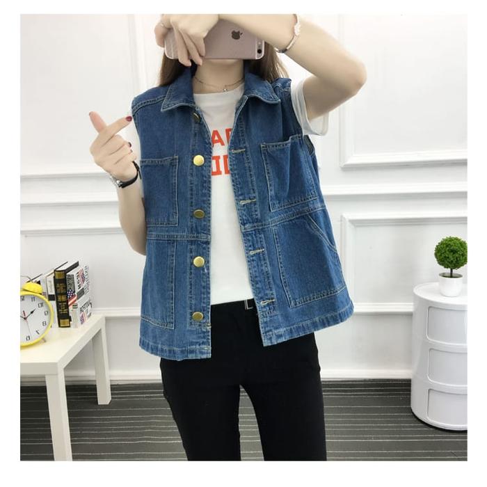 Promo 966-ROMPI JEANS WANITA MACAU GIRL Atasan Rompi Rompi - 966-LIGHT ...